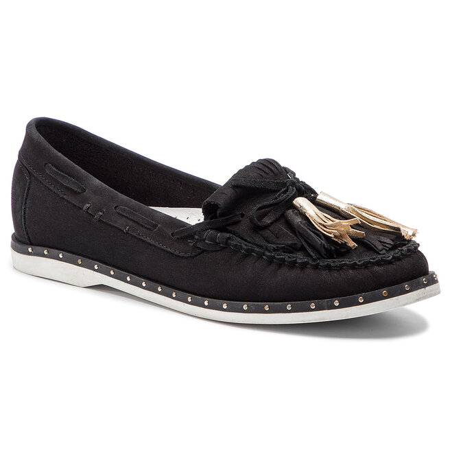 Mokasyny Carinii B4358 Czarny | eobuwie.com.pl