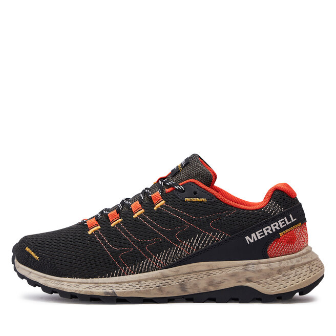 Sneakersy Merrell Fly Strike J067377 Black/Tangerine | eobuwie.com.pl
