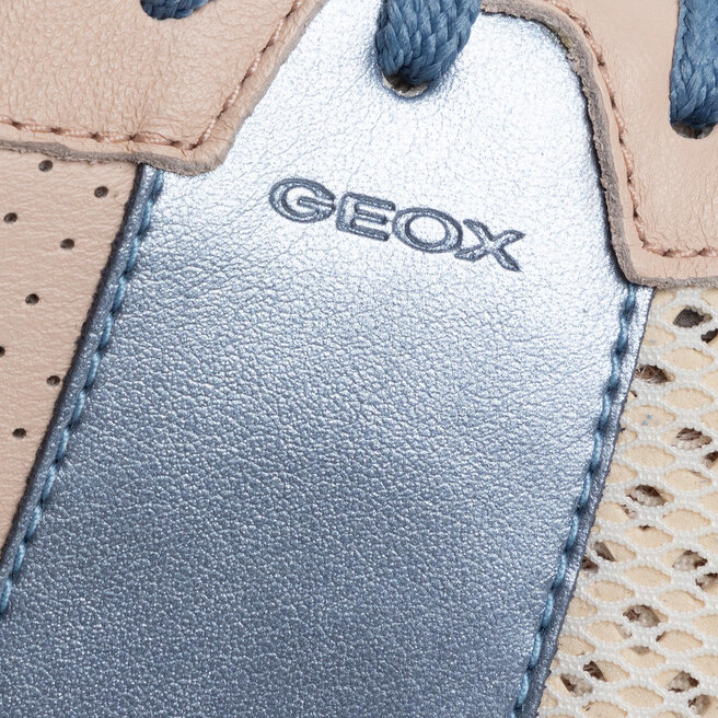 Sneakers Geox D Suzzie B D94FRB 01422 C0160 Off White/Lt Blue | epantofi.ro