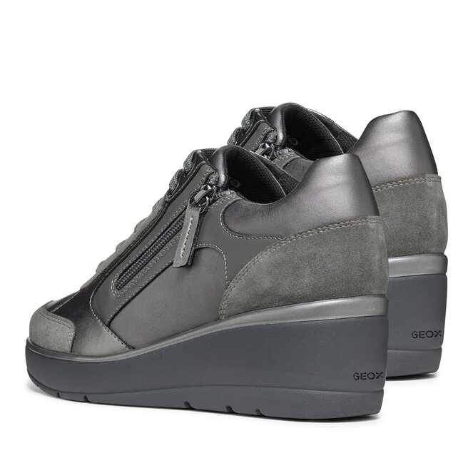 Sneakersy Geox D Ilde D36RAC 0BN22 C9371 Szary | eobuwie.com.pl