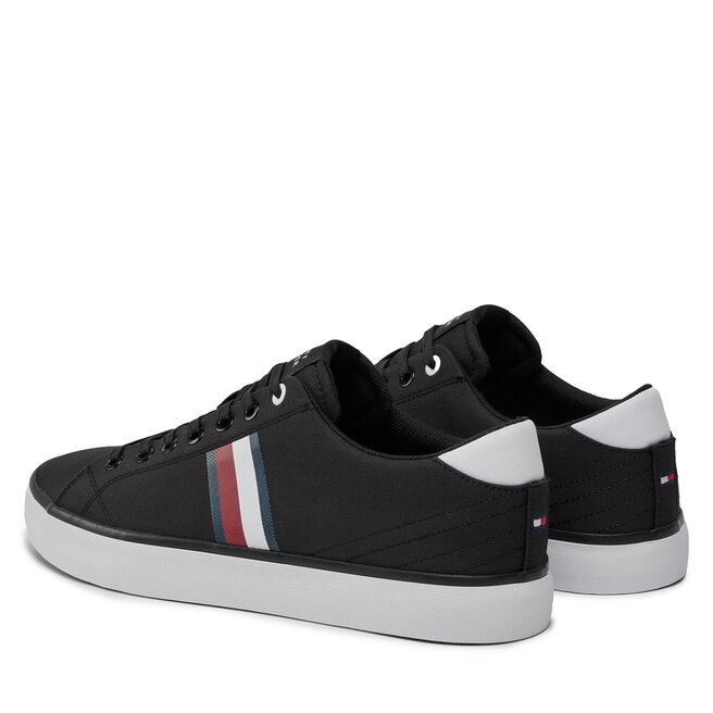 Sneakers Tommy Hilfiger Th Hi Vulc Low Stripes Mesh FM0FM04946 Schwarz ...