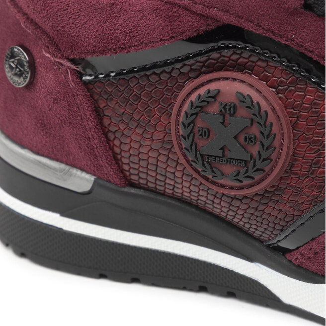 Sneakersy Xti 57787 Bordowy | eobuwie.com.pl