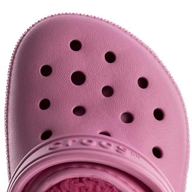 Pantuflas Crocs Classic Lined Clog 203506 Party Pink/Candy Pink ...