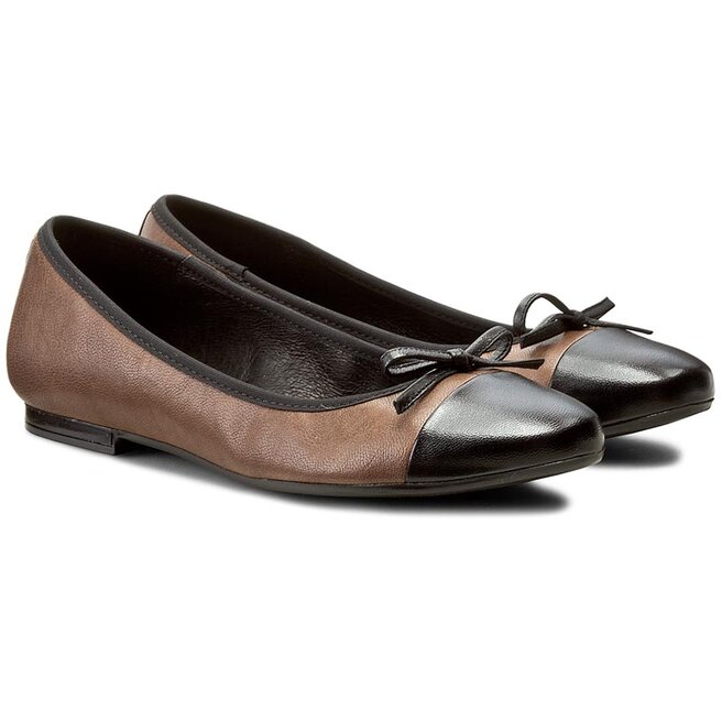 Baleríny But-s Y057-PF9-0A0 Camel/Czarny | eobuv.cz