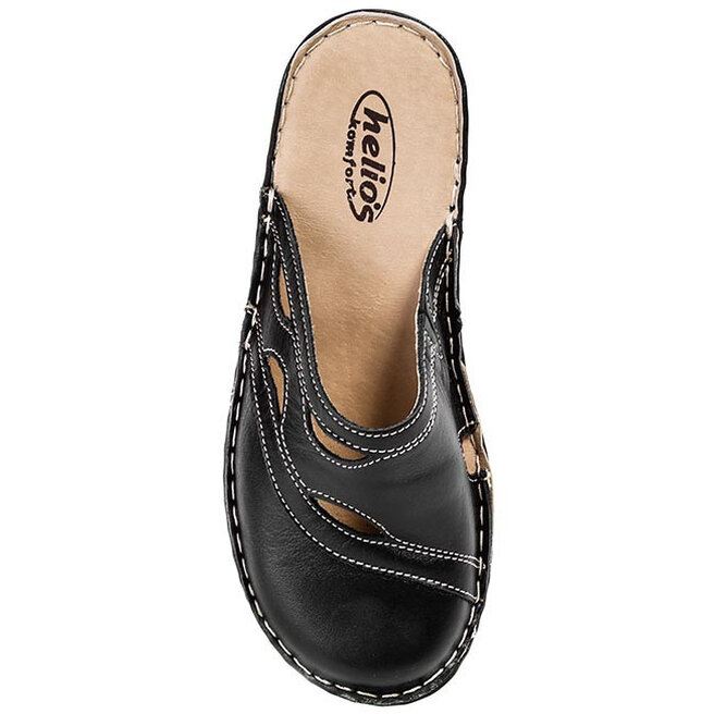 Klapki Helios 632 Czarny | eobuwie.com.pl