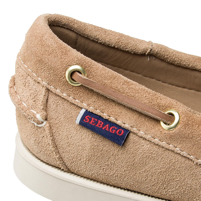 Mokasyny Sebago Docksides Portland Suede W 7000510 Beżowy | eobuwie.com.pl