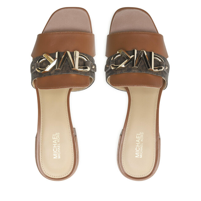Pantoletten MICHAEL Michael Kors Izzy Mule 40S2IZMP2L Brown Multi ...