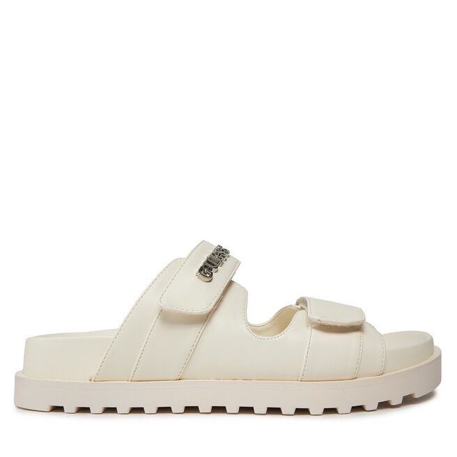 Klapki Guess Fabulon FLJFBU ELE19 Écru | eobuwie.com.pl