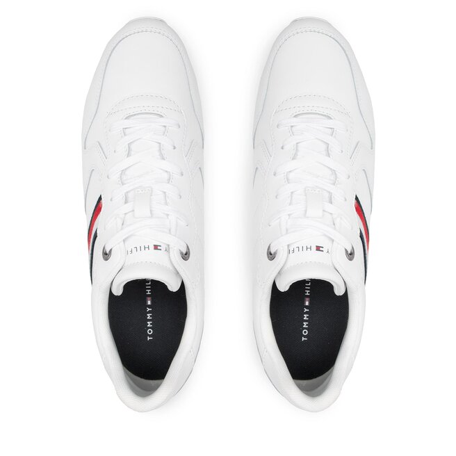 Sneakers Tommy Hilfiger Iconic Runner Leather FM0FM04281 Bianco ...