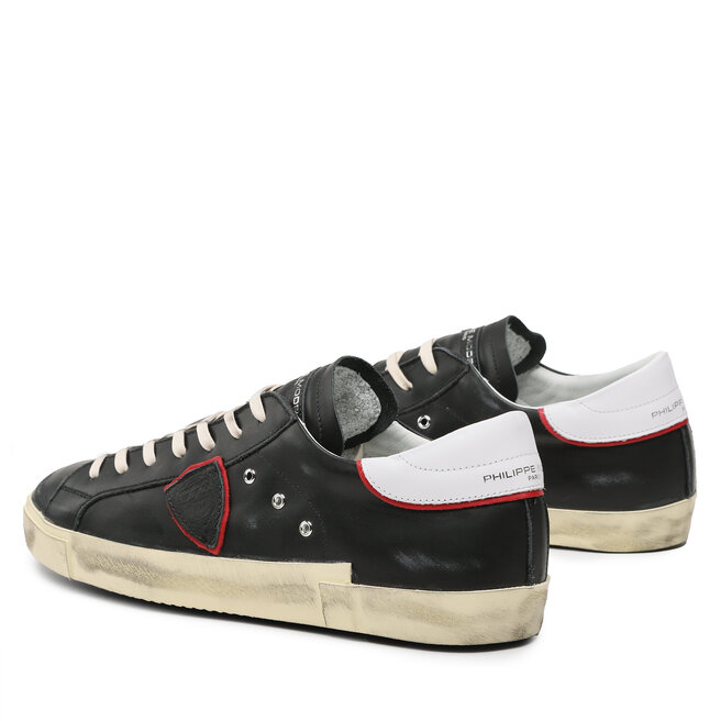 Sneakers Philippe Model Prsx Low PRLU V025 Noir/Rouge | eschuhe.de