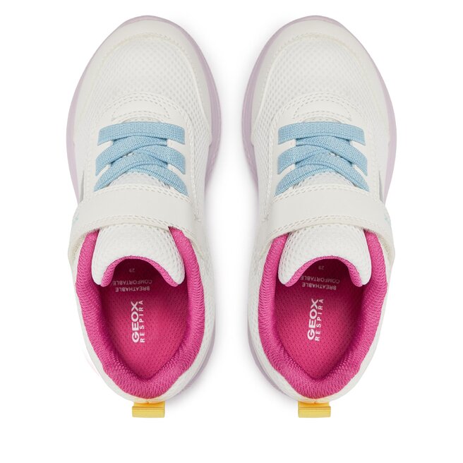 Sneakersy Geox J Sprintye Girl J36FWB 01454 C0653 S White/Multicolor | eobuwie.com.pl