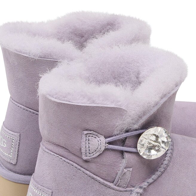 Śniegowce Ugg W Mini Bailey Button Bling 1016554 Fioletowy | eobuwie.com.pl