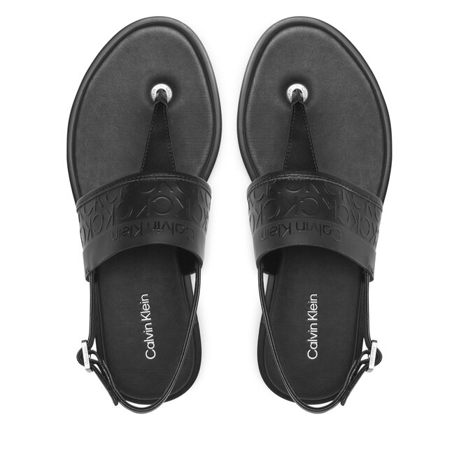 Сандали Calvin Klein Almond Tp Sandal-Hf Mono HW0HW01536 Черен | obuvki.bg