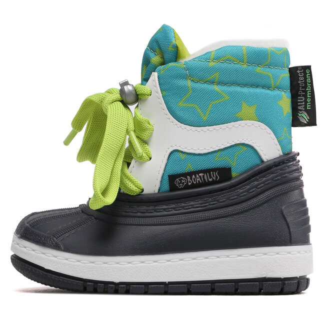 Cizme de zăpadă Boatilus Skaty Lace NS07-VAR.11ZV Cobalt/Lime | epantofi.ro