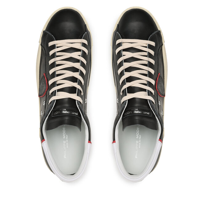 Sneakers Philippe Model Prsx Low PRLU V025 Noir/Rouge | eschuhe.de