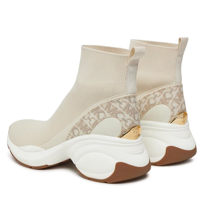 Sneakersy MICHAEL Michael Kors Zuma Bootie 43R4ZUFE5D Écru | eobuwie.com.pl