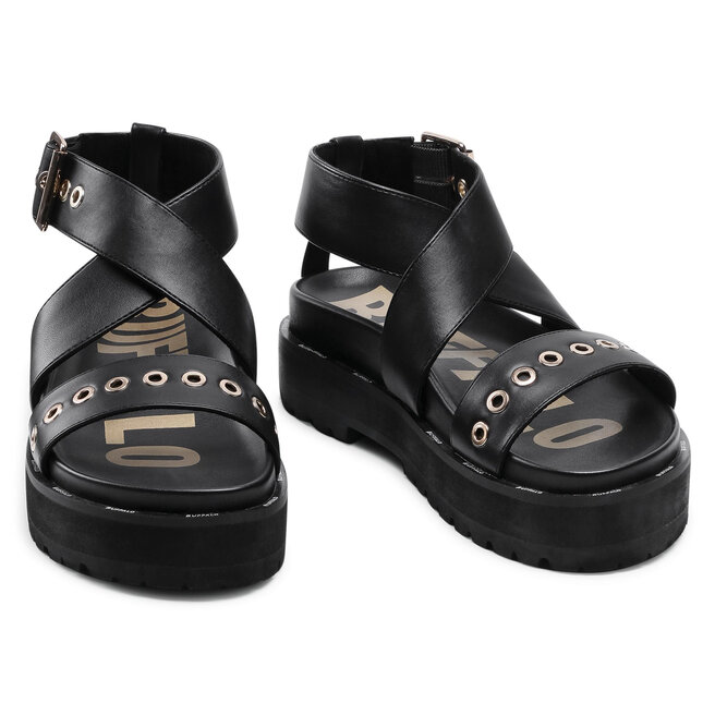 Sandały Buffalo Regina 1602013 Czarny | eobuwie.com.pl