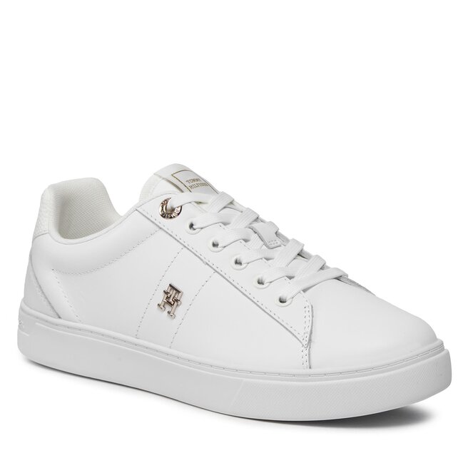Sneakers Tommy Hilfiger Essential Elevated Court Sneaker FW0FW07685 White YBS | eschuhe.de