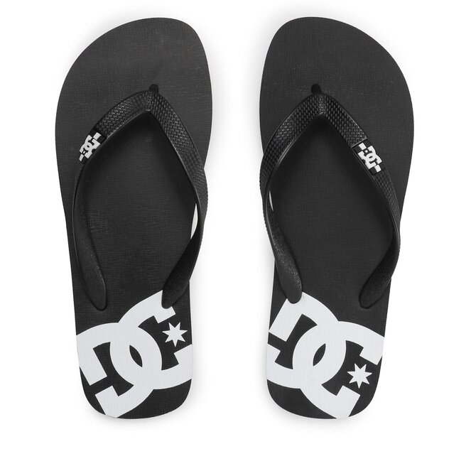 Flip flop DC Spray ADYL100080 Black/Black/White(Blw) | epantofi.ro