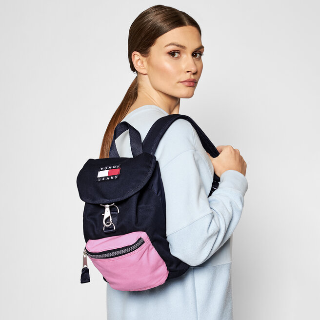 Rucsac Tommy Jeans Tjw Heritage Sm Flap Back Can AW0AW09888 PNK ...