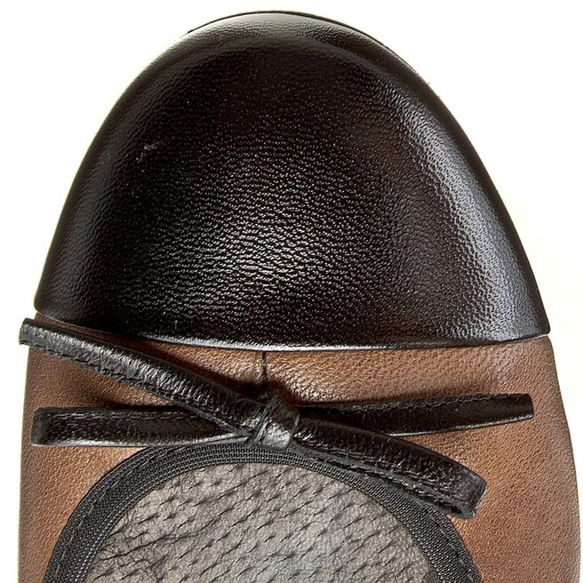 Baleríny But-s Y057-PF9-0A0 Camel/Czarny | eobuv.cz