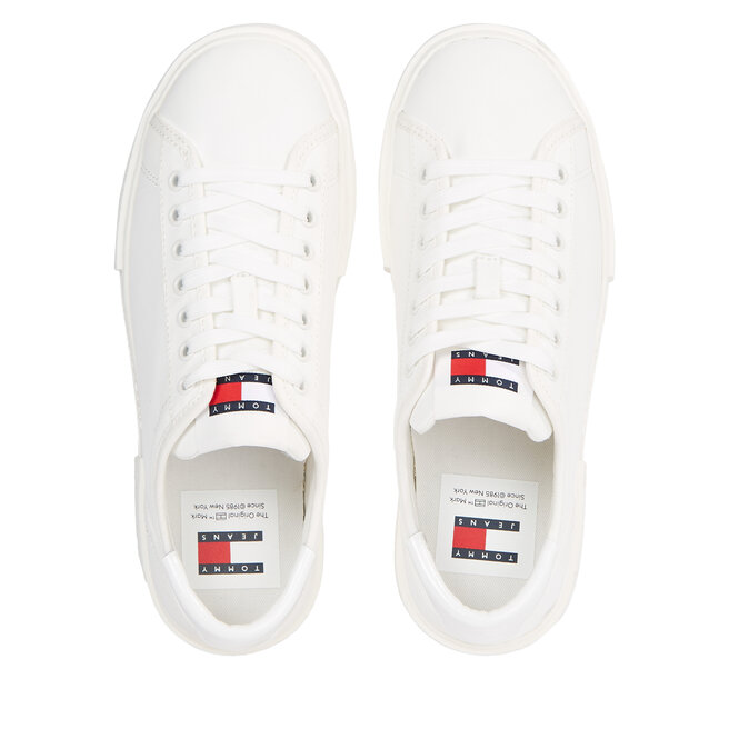 Sneakers Tommy Jeans Tjw Foxing Flatform Sneaker EN0EN02480 Alb ...