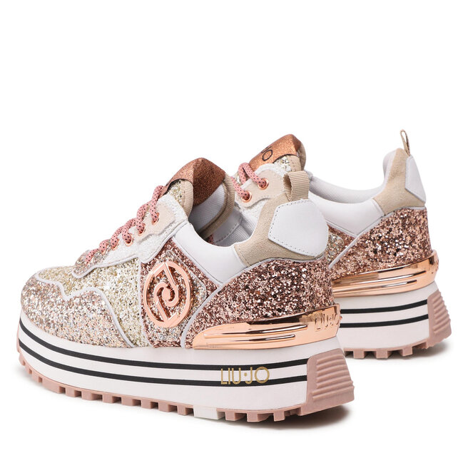 Sneakers Liu Jo Maxi Wonder Glitter BA2051 TX007 Rose Gold A7771 • Www ...