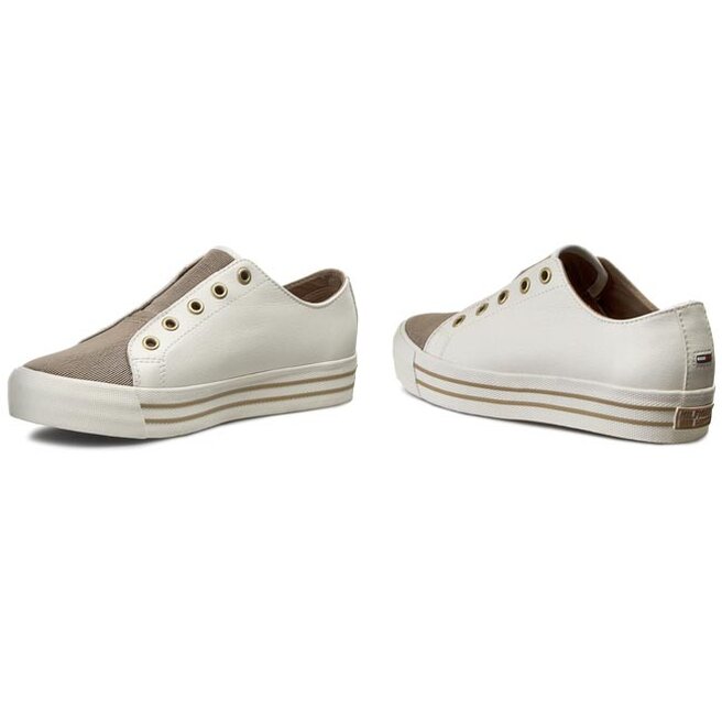 Tenisówki Tommy Hilfiger DENIM Lyon 7C EN56821013 Whisper White/Sand ...