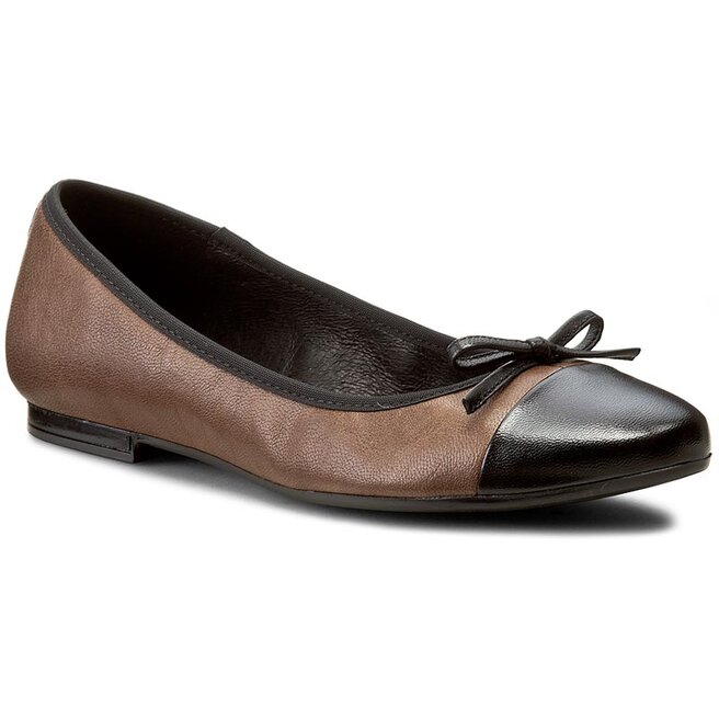 Baleríny But-s Y057-PF9-0A0 Camel/Czarny | eobuv.cz