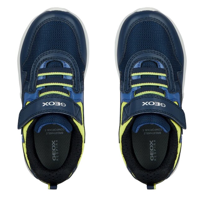 Sneakersy Geox J New Torque Boy J267NA 0BC14 C0749 S Navy/Lime | eobuwie.com.pl