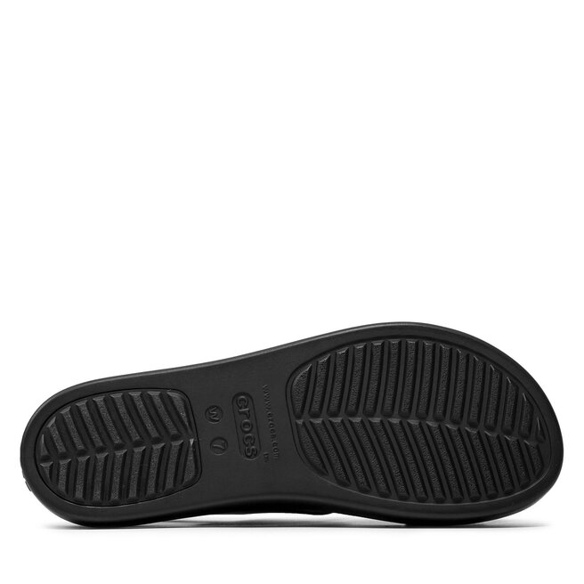 Sandały Crocs Brooklyn Low Wedge W 206453 Czarny | eobuwie.com.pl