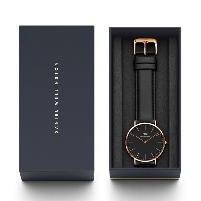 Uhr Daniel Wellington Classic DW00100127 Schwarz | eschuhe.de