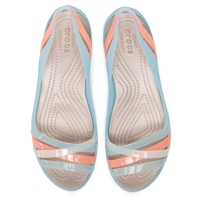 Sandały Crocs Isabella Huarache 2 Flat 2 204912 Ice Blue/Platinum ...