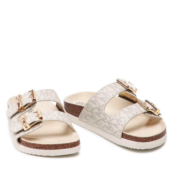Klapki MICHAEL KORS KIDS Lorek Monogram MK100420 Beżowy | eobuwie.com.pl