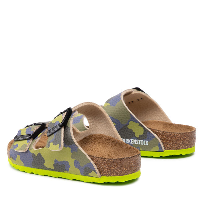 Pantoletten Birkenstock Arizona Kids Bs 1022099 Desert Soil Camo Lime ...