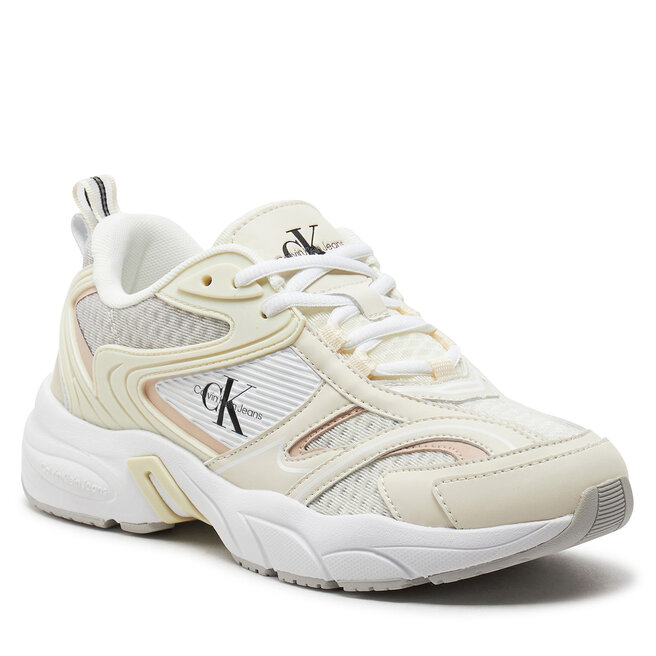 Sneakers Calvin Klein Jeans Retro Tennis Low Lace Mh Ml Met YW0YW01373 ...