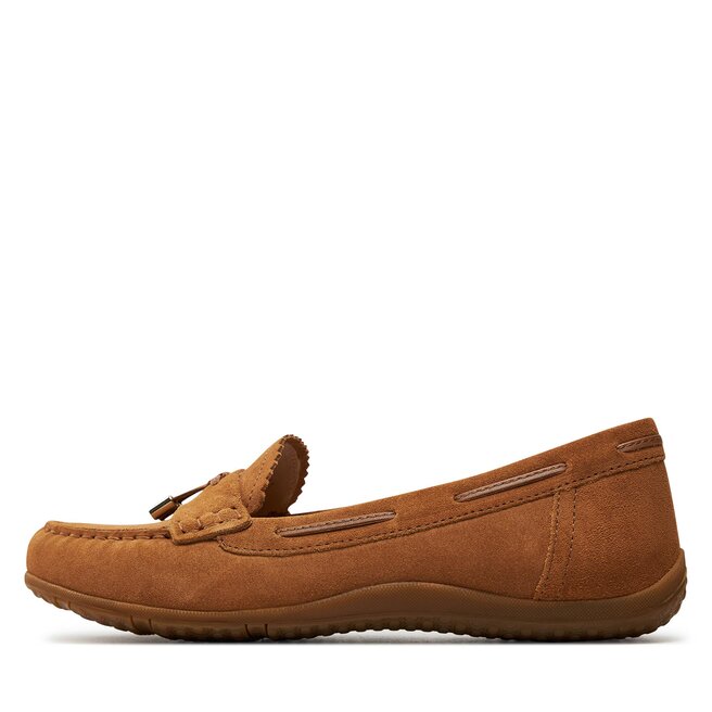 Mokasyny Geox D Vega Moc D35DNA 00022 C6001 Brązowy | eobuwie.com.pl