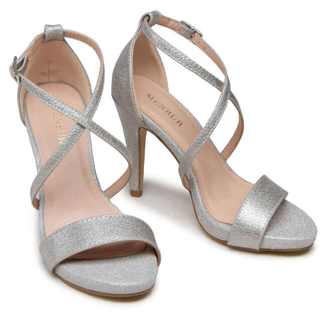 Σανδάλια Menbur 23033 Silver 0009 • Www.epapoutsia.gr