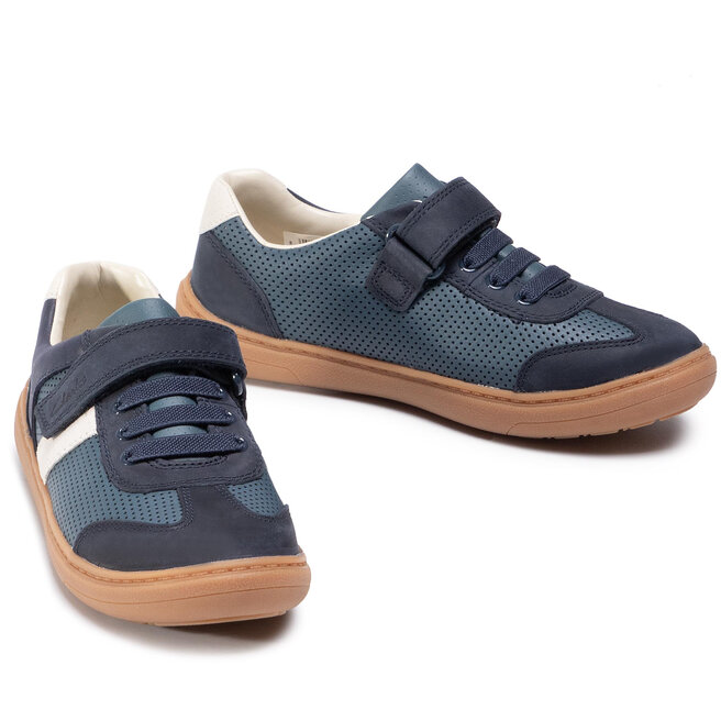 Sneakers Clarks Flash Step K 261495917 Navy Combi Leather | eschuhe.de