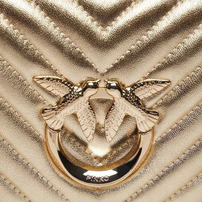 Τσάντα Pinko Love Click Mini . PE 24 PLTT 100067 A1JE Oro/Block ZZLB | epapoutsia.gr