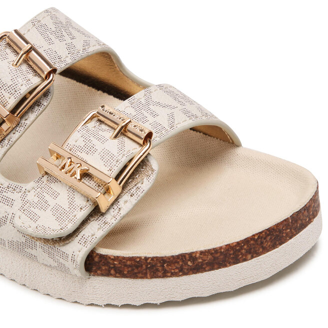 Klapki MICHAEL KORS KIDS Lorek Monogram MK100420 Beżowy | eobuwie.com.pl
