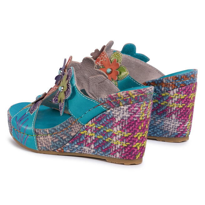 Pantoletten Laura Vita Hacio 04 SO061-4 Turquoise | eschuhe.de