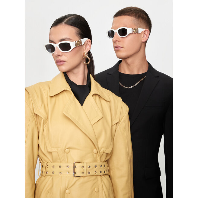 Okulary przeciwsłoneczne Versace 0VE4361 401/87 Biały | eobuwie.com.pl