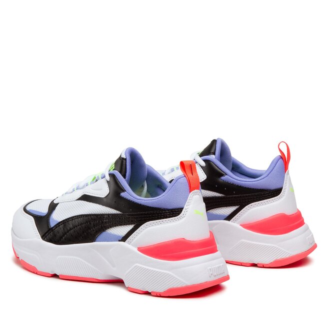 Sneakers Puma Cessia 384647 07 White/Black/Electro Purple | epantofi.ro