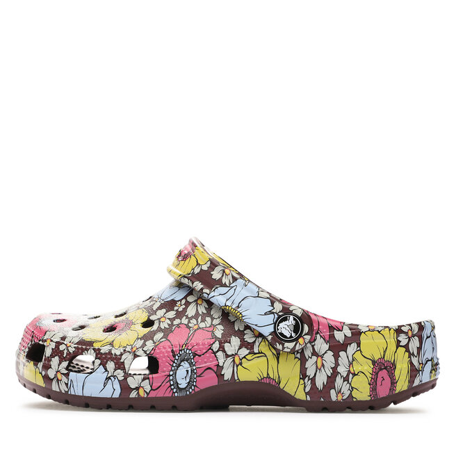 Παντόφλες Crocs Crocs Classic Retro Floral Clog 208954 Dark Chery/Multi 6WF | epapoutsia.gr