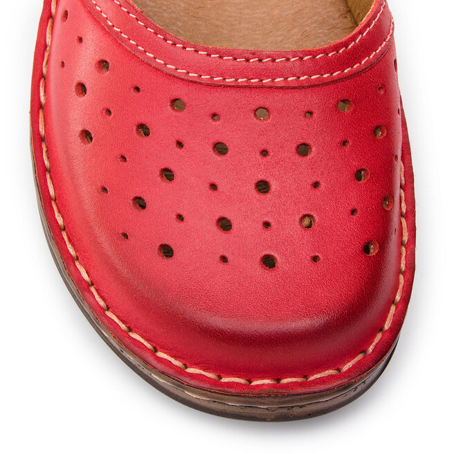 Półbuty Waldi 0573 Czerwony | eobuwie.com.pl
