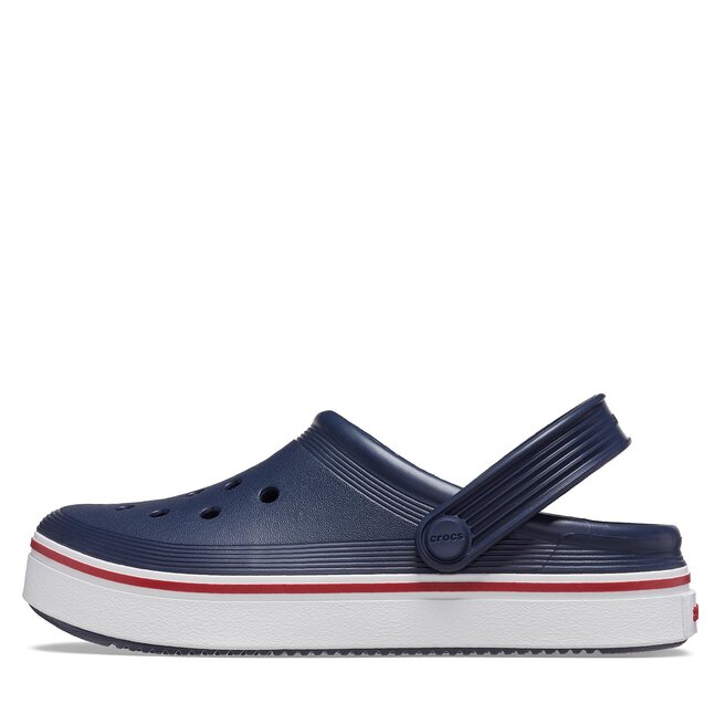 Pantoletten Crocs Crocs Crocband Clean Clog Kids 208477 Dunkelblau ...