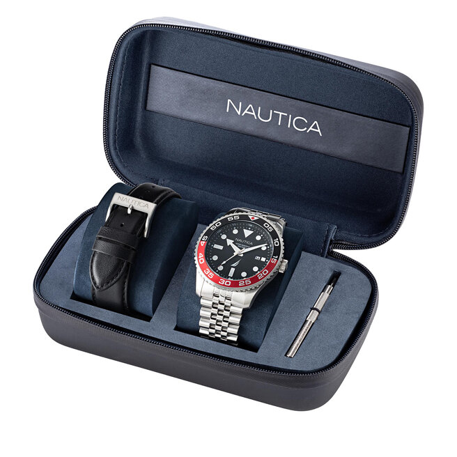 Uhr Nautica Pacific Beach Box Set NAPPBF145 Silver | eschuhe.de