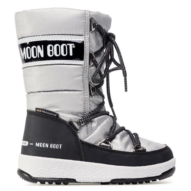 Μπότες Χιονιού Moon Boot Jr G.Quilted Wp 34051400006 M Silver/Black ...
