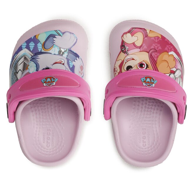 Klapki Crocs Fl Paw Patrol Patch Cg T 207487 Różowy | eobuwie.com.pl